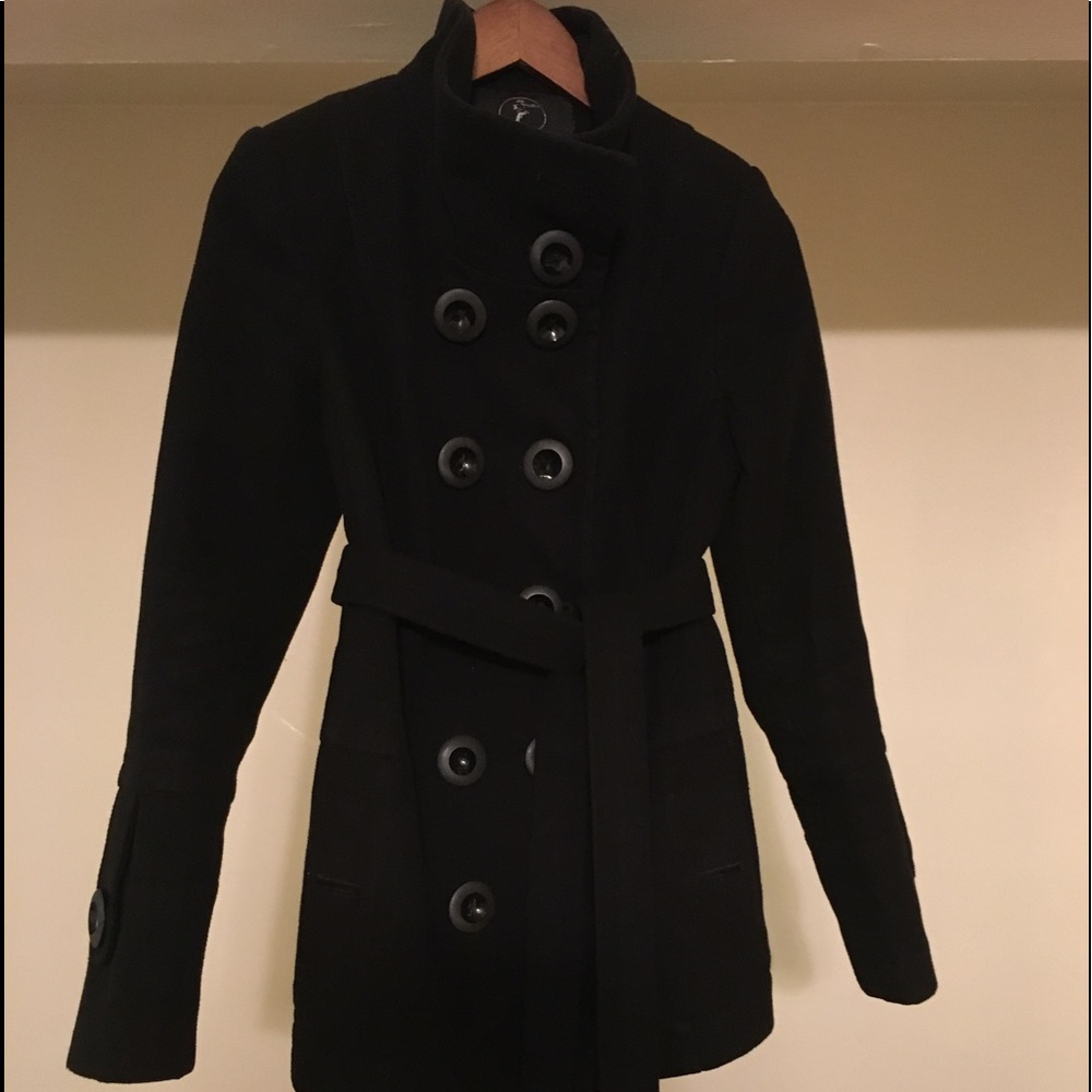 Double-Breasted Wing/High Collar Coat - Gem